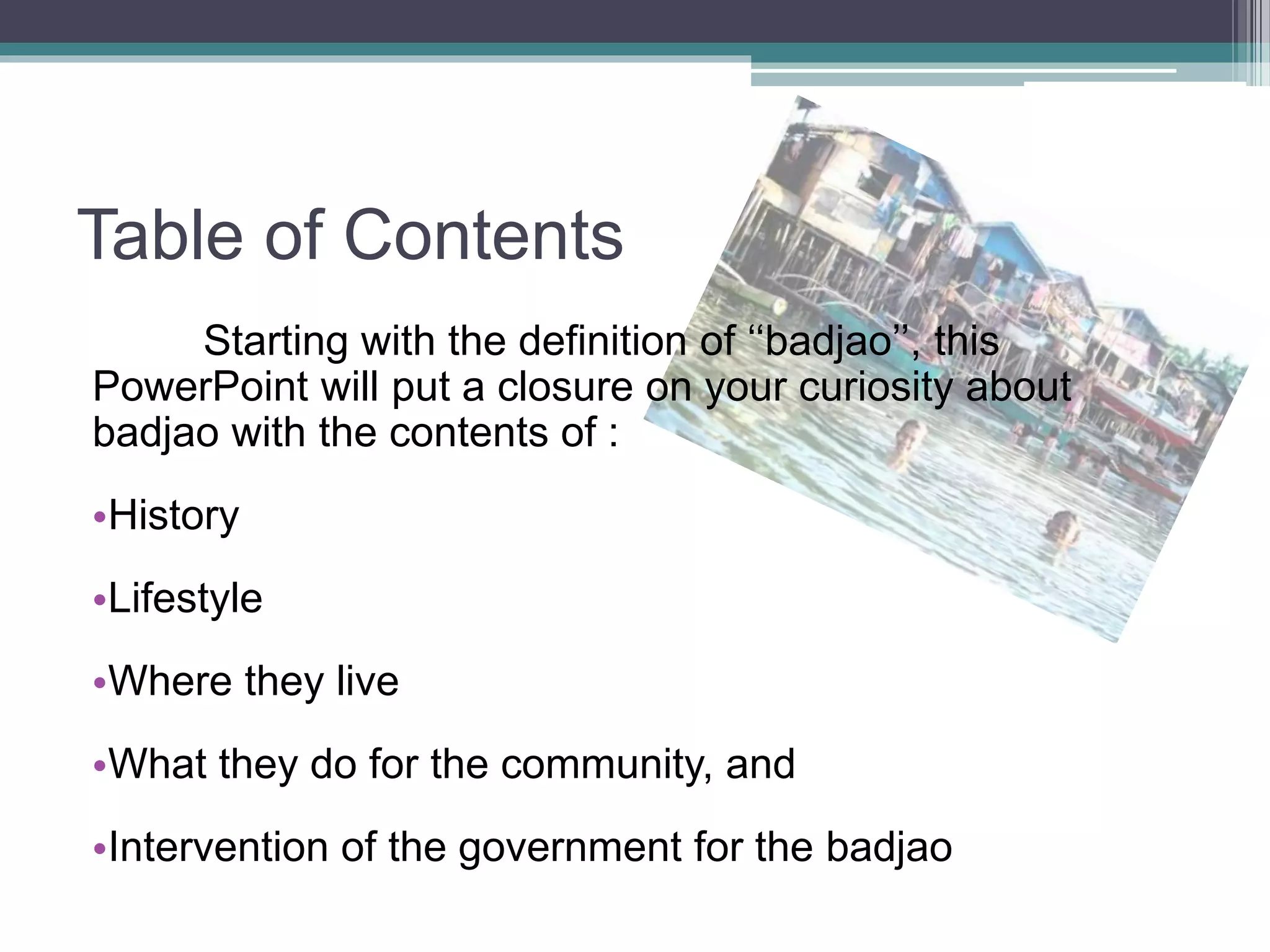 Badjao in the philipines | PPTX