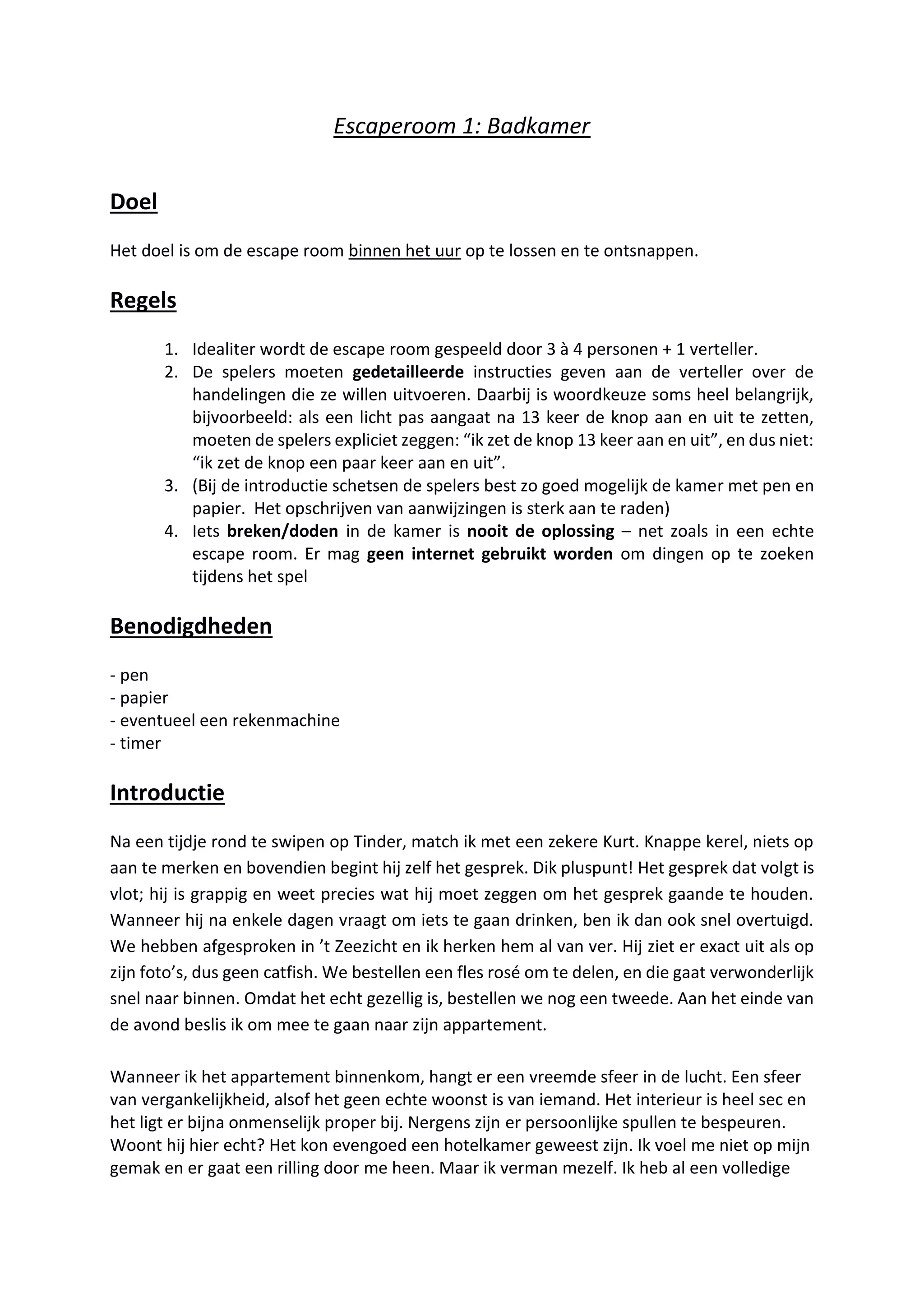 Badkamer escape-room | PDF