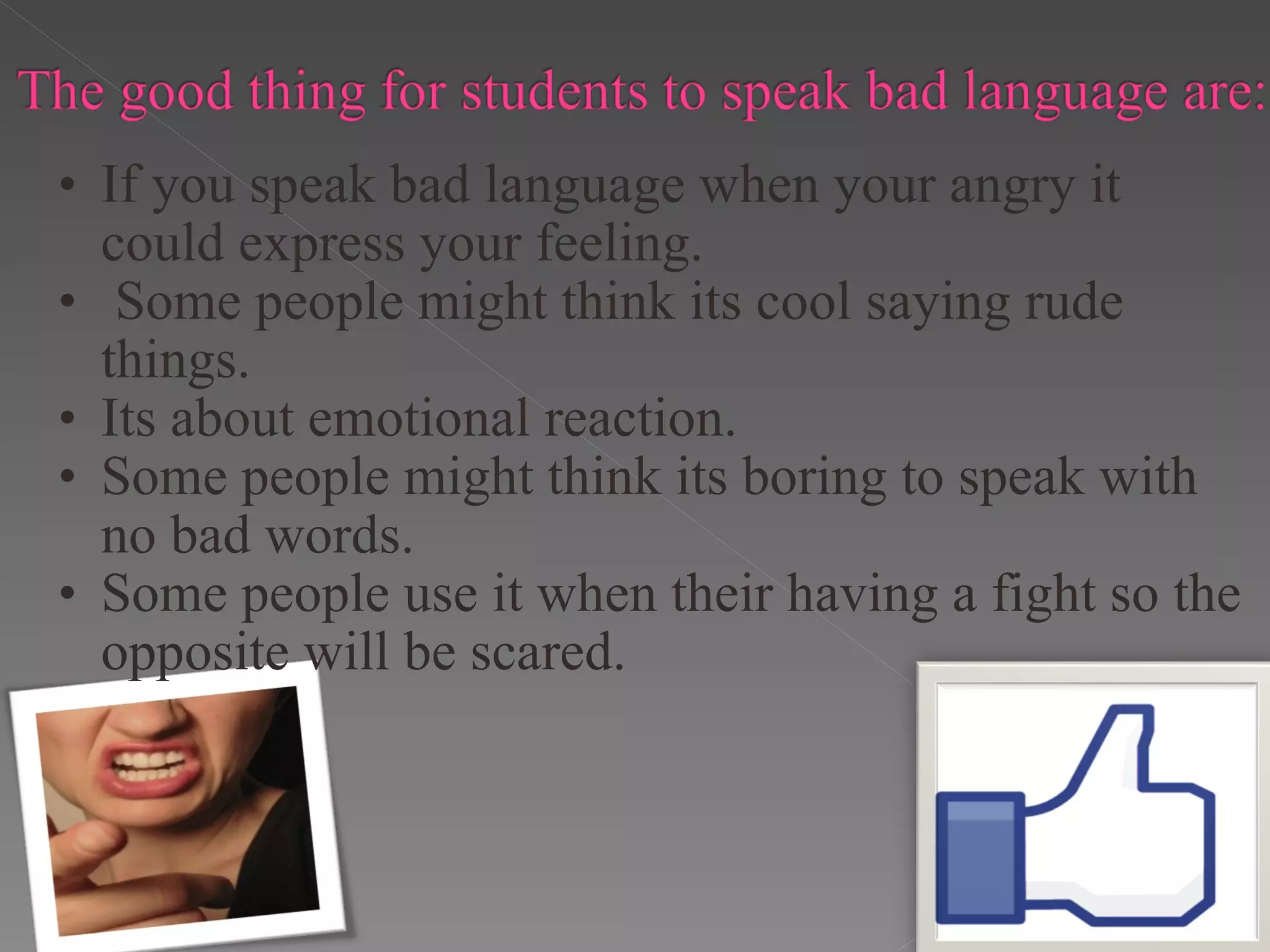 Bad language | PPT