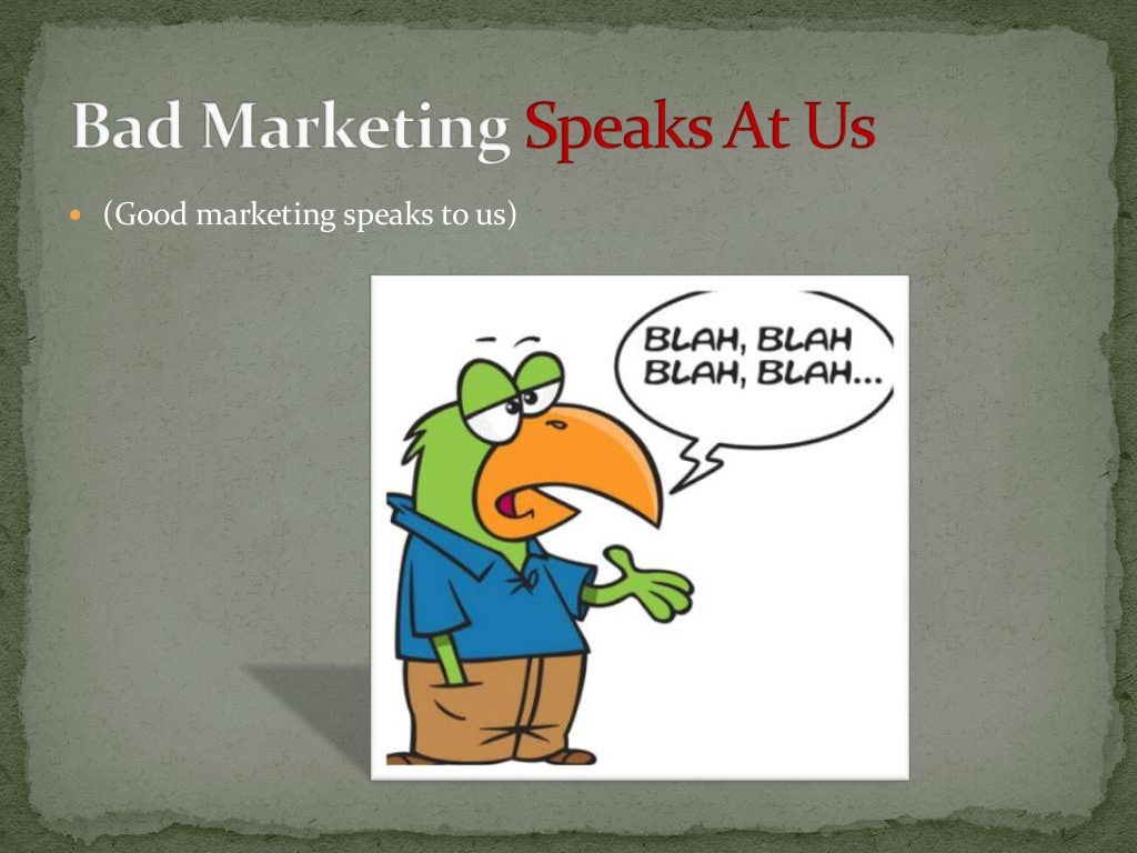 Bad marketing