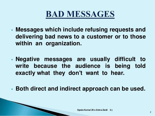 Bad messages