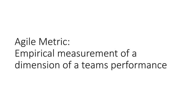 Bad metrics and how to spot them - Music City Agile 2018 | PPT