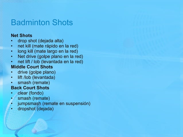 Badminton | PPT | Badminton | Sports