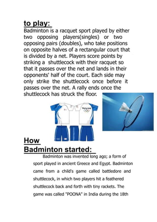 Badminton | PPTX