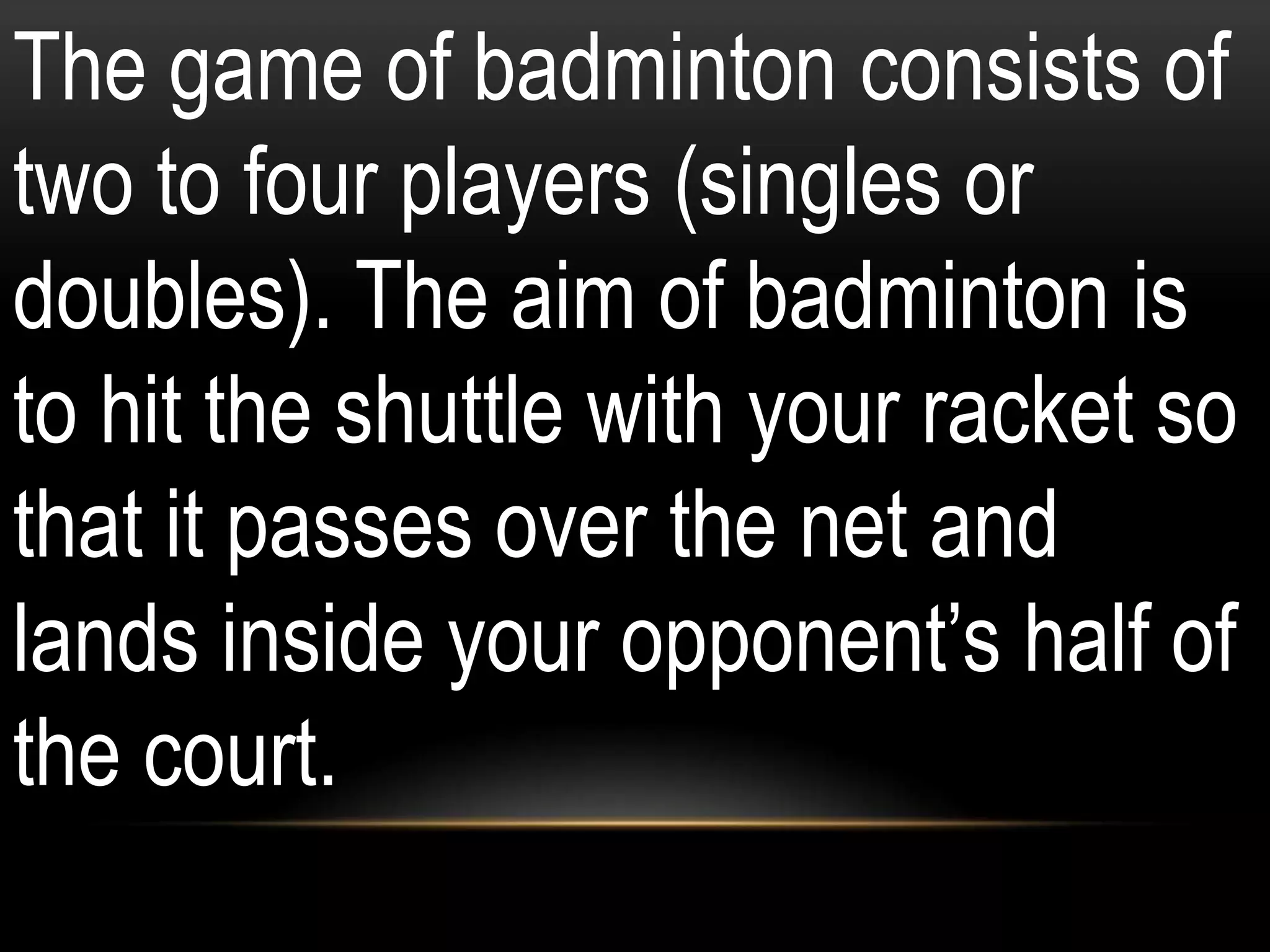 Badminton Grade 7 Physical Education | PPTX