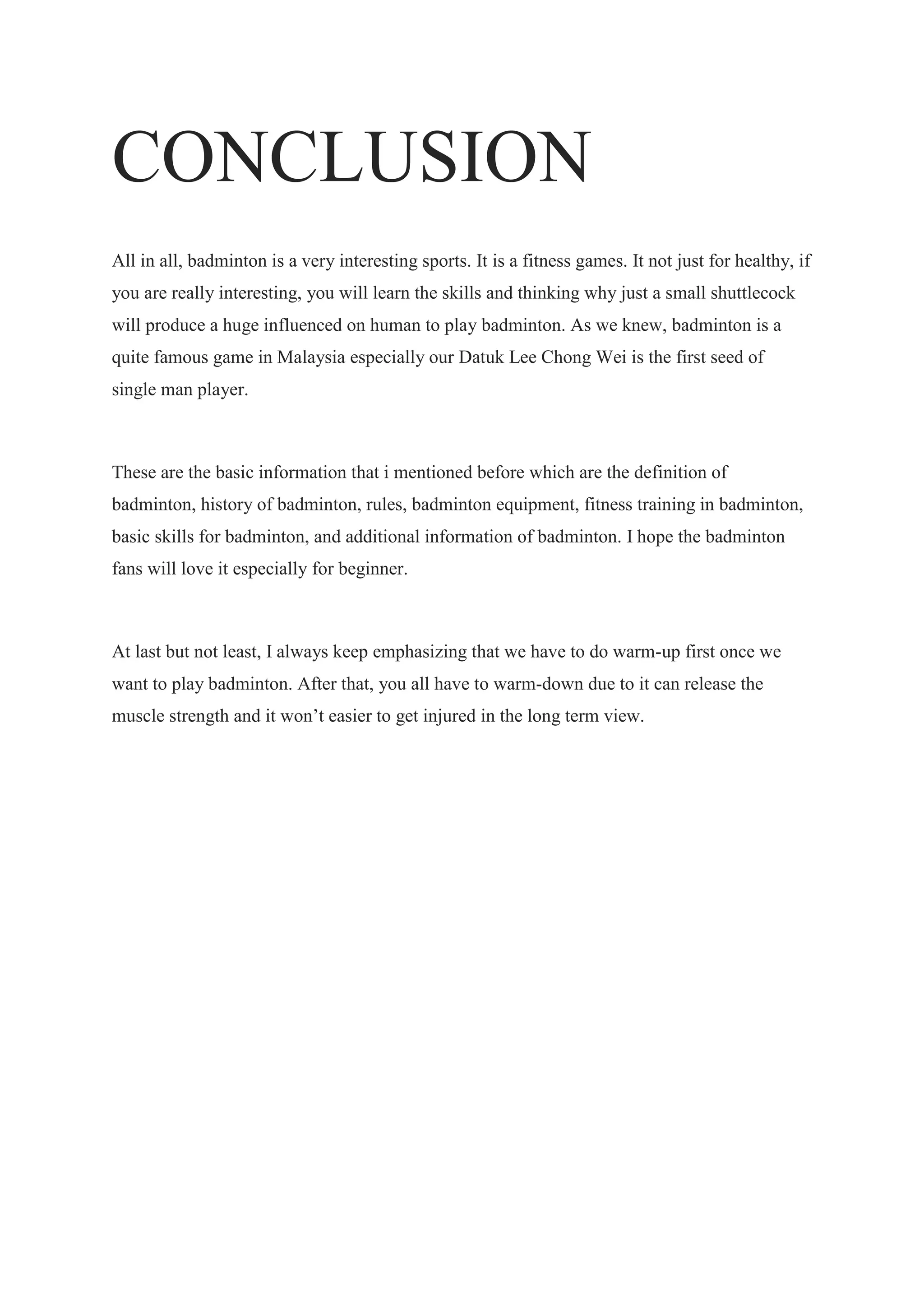 Badminton | DOCX