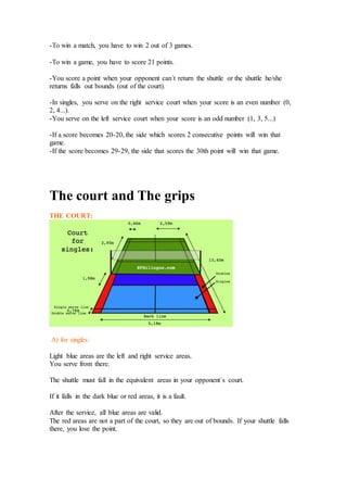 Badminton 1/2 ESO | PDF