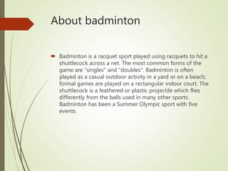 Badminton | PPT