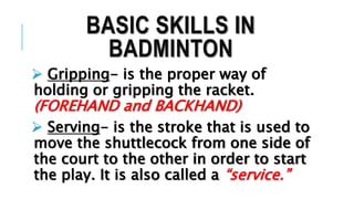 Physical Education (BADMINTON) | PPTX