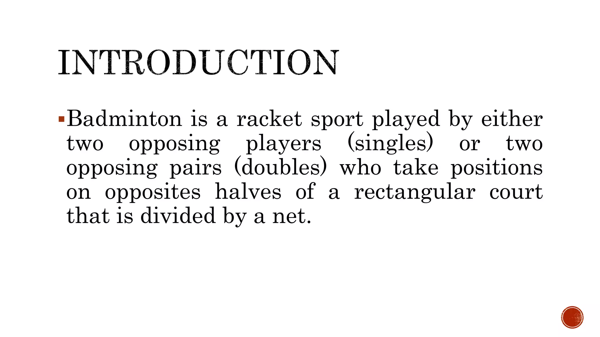 Badminton | PPTX