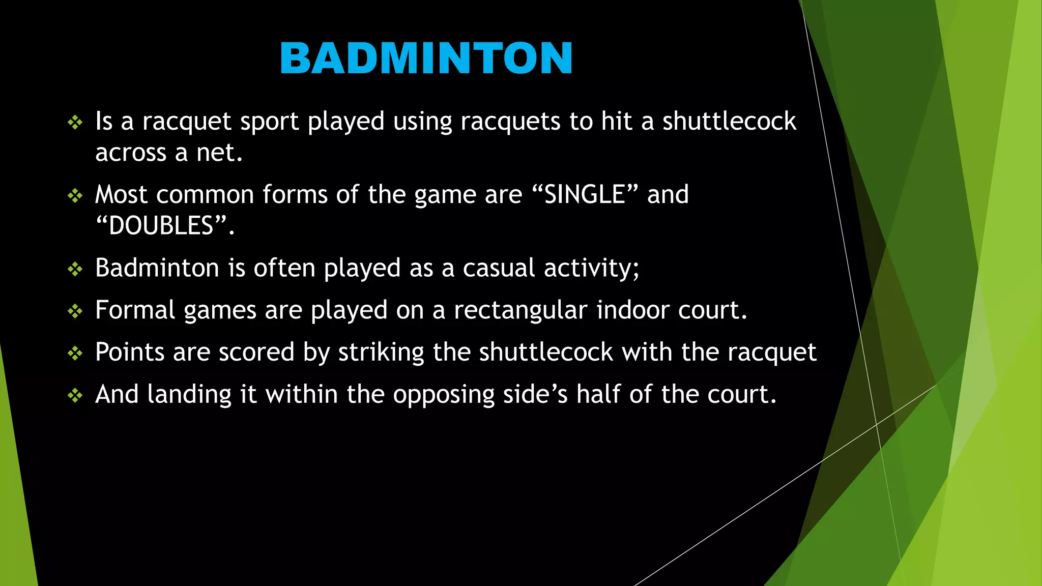 Badminton | PPTX