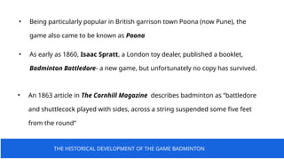 BADMINTON.pptx(different parts of badminton and hand practices) | PPT