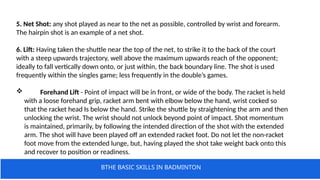 BADMINTON.pptx(different parts of badminton and hand practices) | PPT