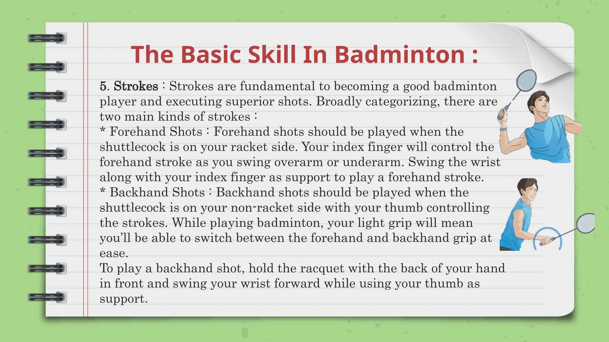 Badminton notes for junior high school students .pptx