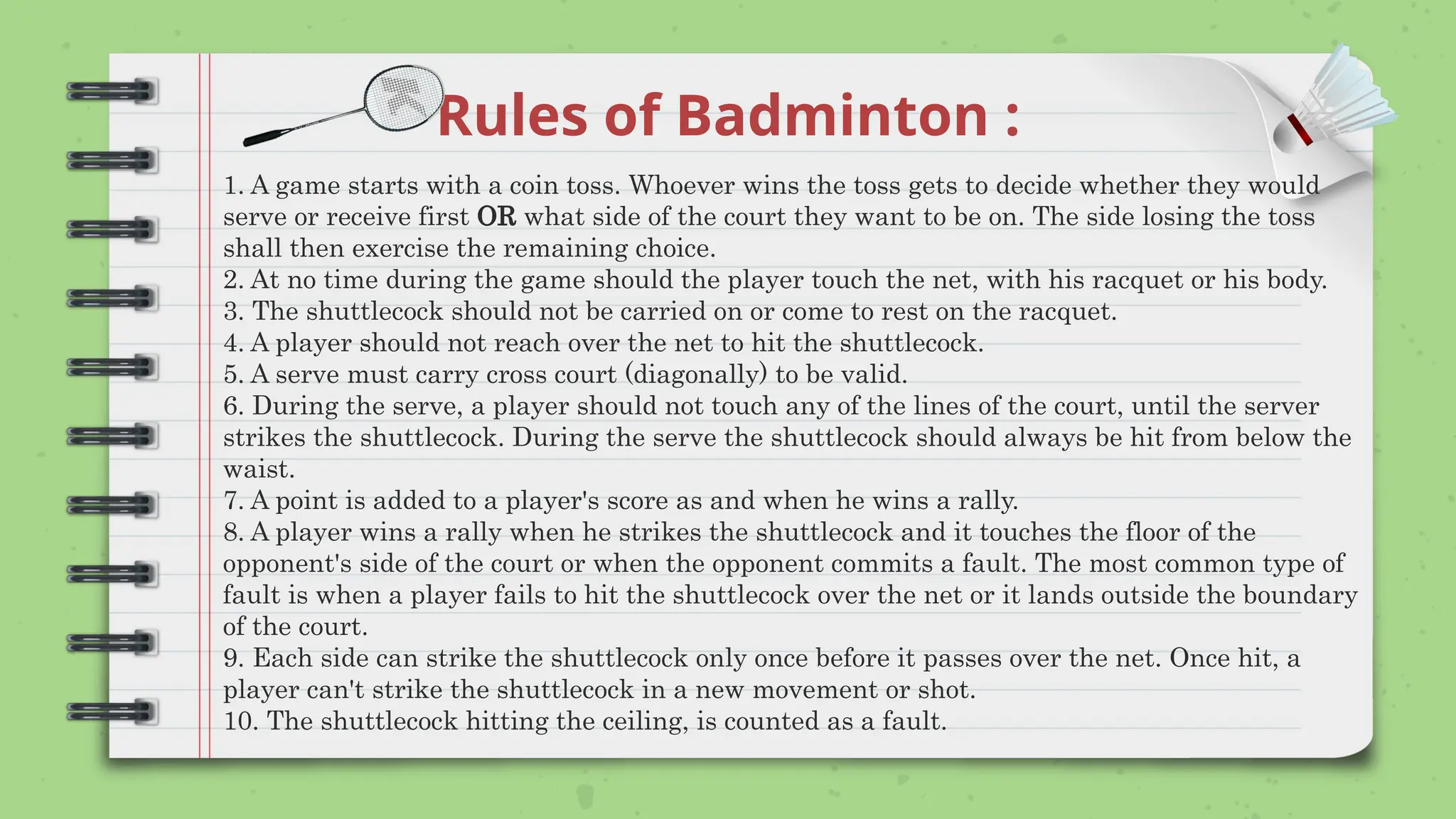 Badminton notes for junior high school students .pptx