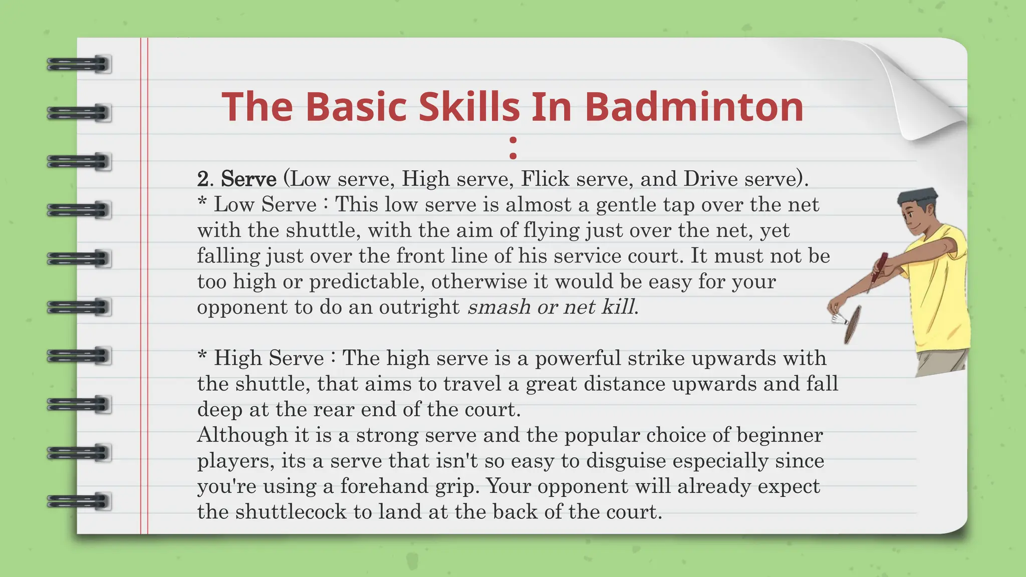 Badminton notes for junior high school students .pptx