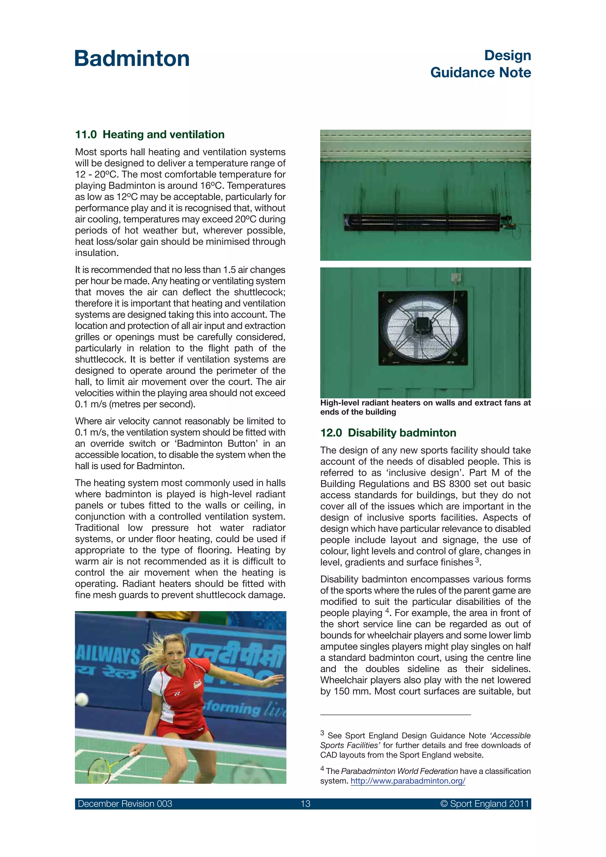 Badminton design-guide-dec-2011 | PDF