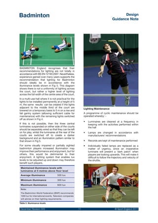 Badminton design-guide-dec-2011 | PDF
