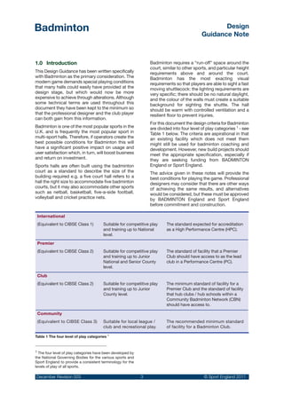 Badminton design-guide-dec-2011 | PDF