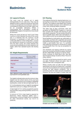 Badminton design-guide-dec-2011 | PDF