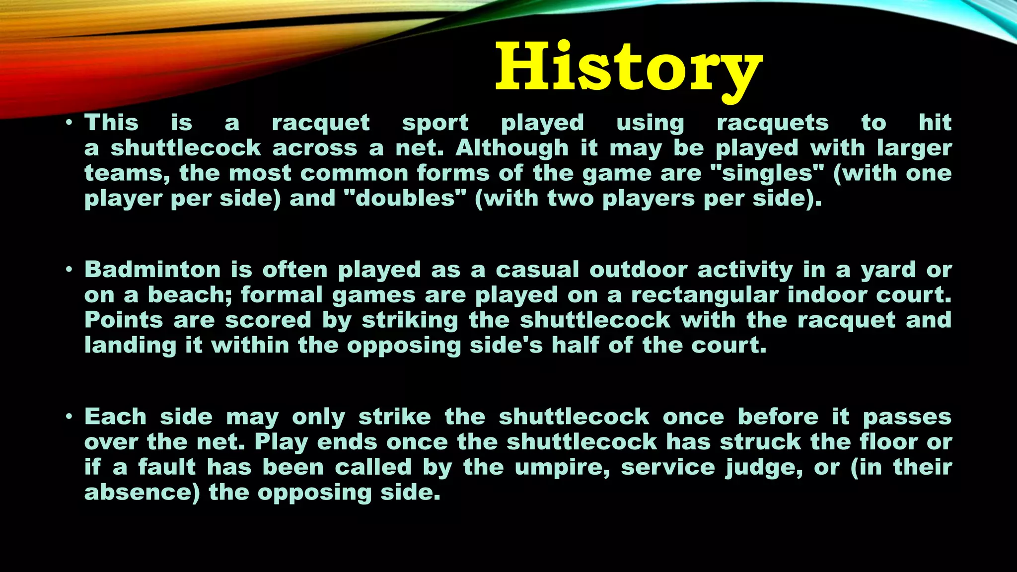 Badminton | PPTX