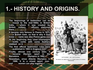 badmintoN LECTURE FOR YOUR PHYSICAL EDUCATION | PPTX