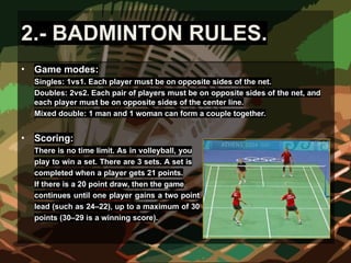 badmintoN LECTURE FOR YOUR PHYSICAL EDUCATION | PPTX