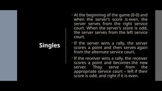 Badminton-Rules and its different types of serving rules for singles .pptx