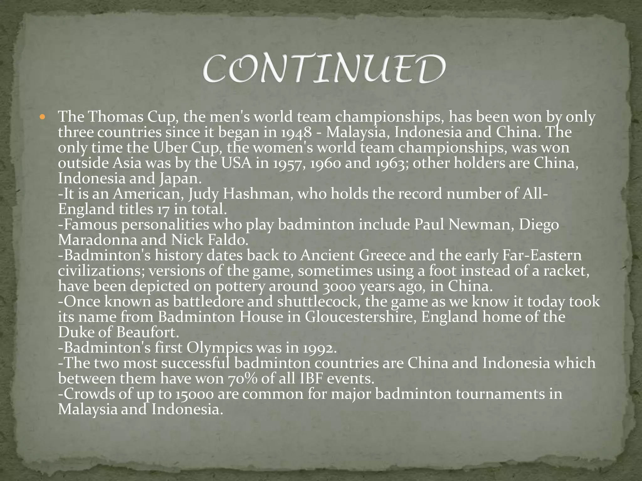 Badminton | PPTX