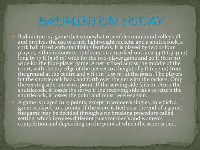 Badminton | PPTX