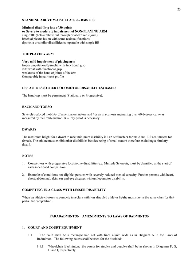 Badminton bwf handbook2010 | PDF