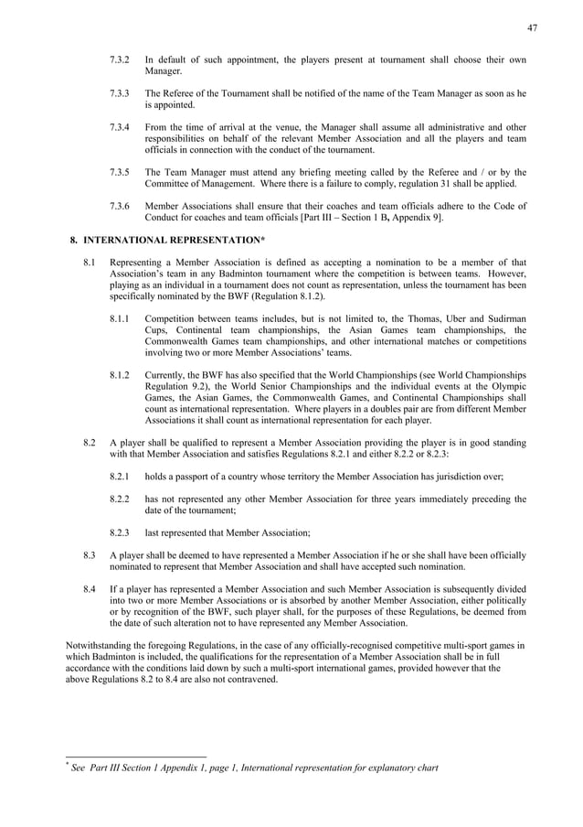 Badminton bwf handbook2010 | PDF