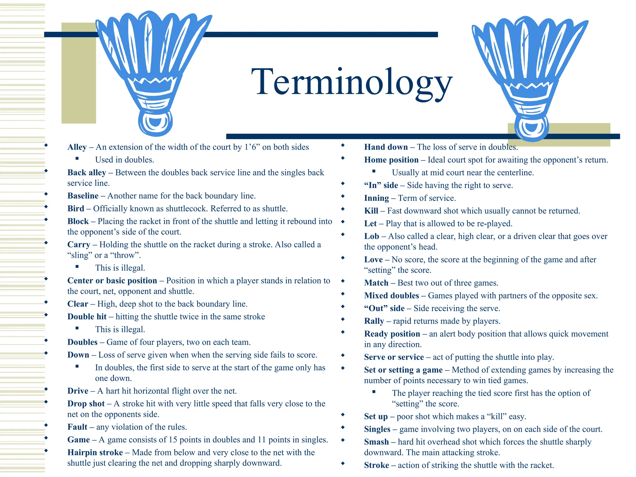 BADMINTON_PPrtation BADMINl;TON_PPrtation | PPT
