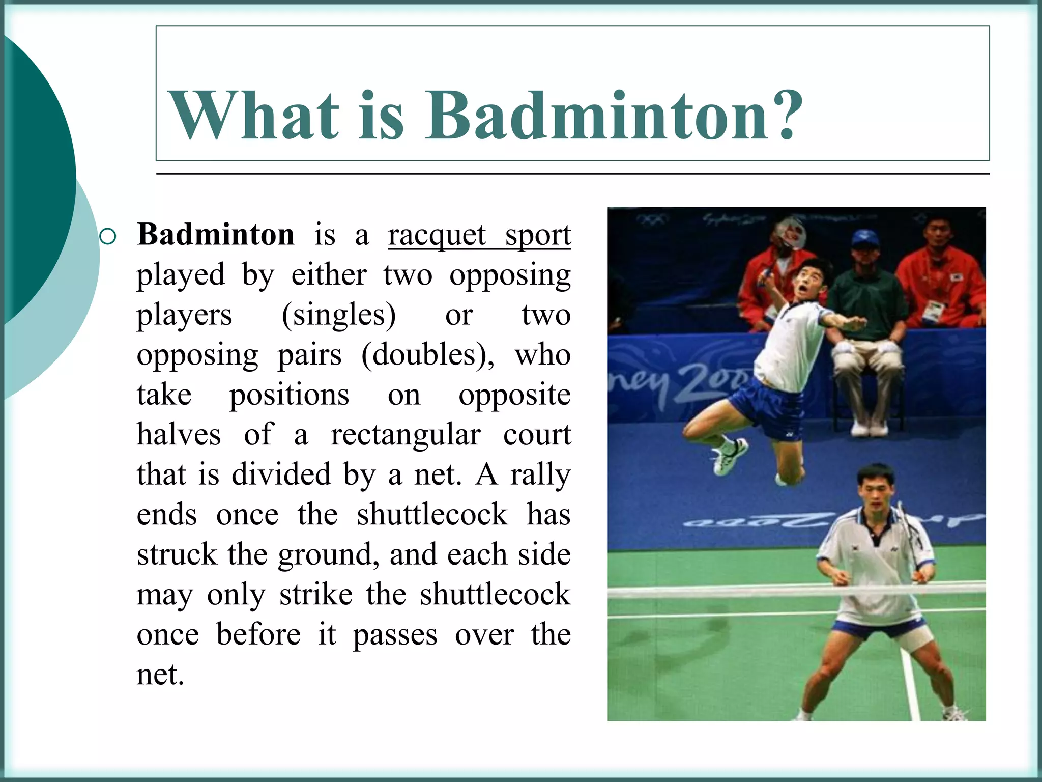 Badminton ppt | PDF