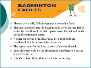 Badminton ppt | PDF