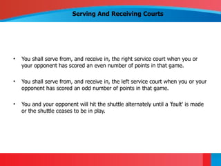 Badminton Game Information | PPS