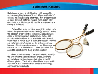 Badminton Game Information PPT