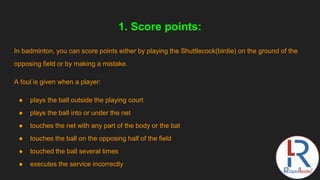 Badminton rules | PPTX