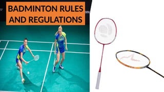 Badminton rules and regulations store