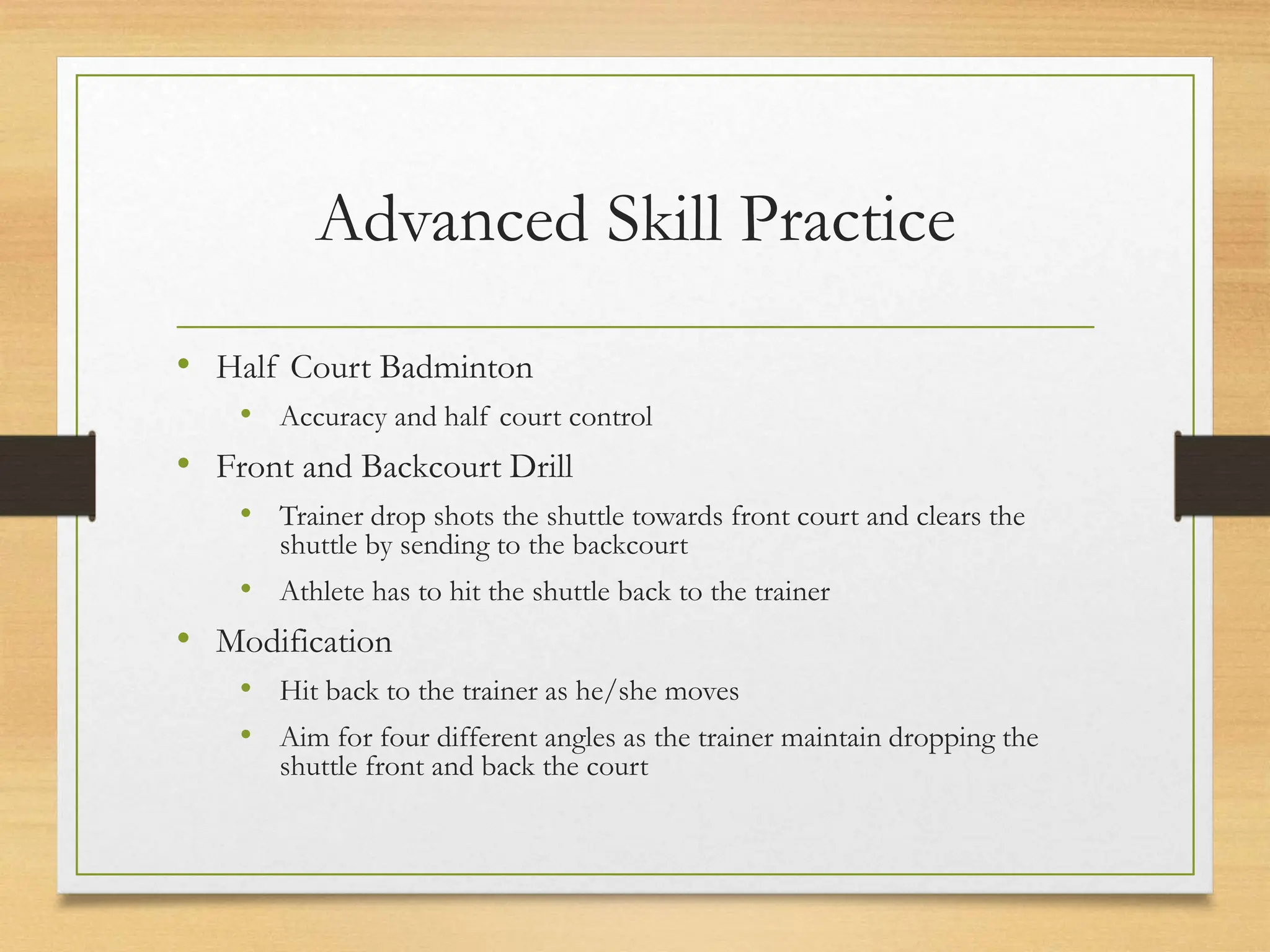 Badminton Skills and Drills badminton coaching | PPTX
