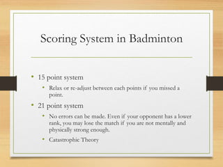 Badminton Skills and Drills badminton coaching | PPTX