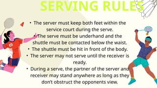 Badminton (UNFINISHED) for Highschool students | PPTX