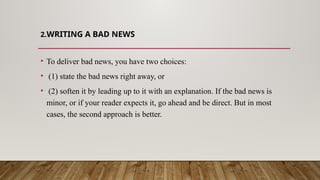 BAD NEWS Letter for students of business | PPT
