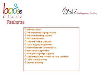 Badoo clone script - Osiz Technologies | PPTX | Social Networking | Internet