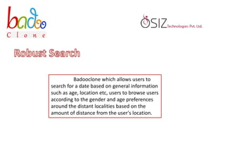 Badoo clone script - Osiz Technologies | PPTX | Social Networking | Internet