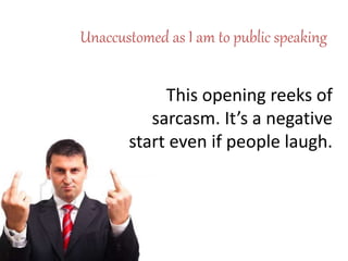 Bad opening lines to your speech | PPTX