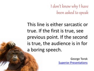 Bad opening lines to your speech | PPTX