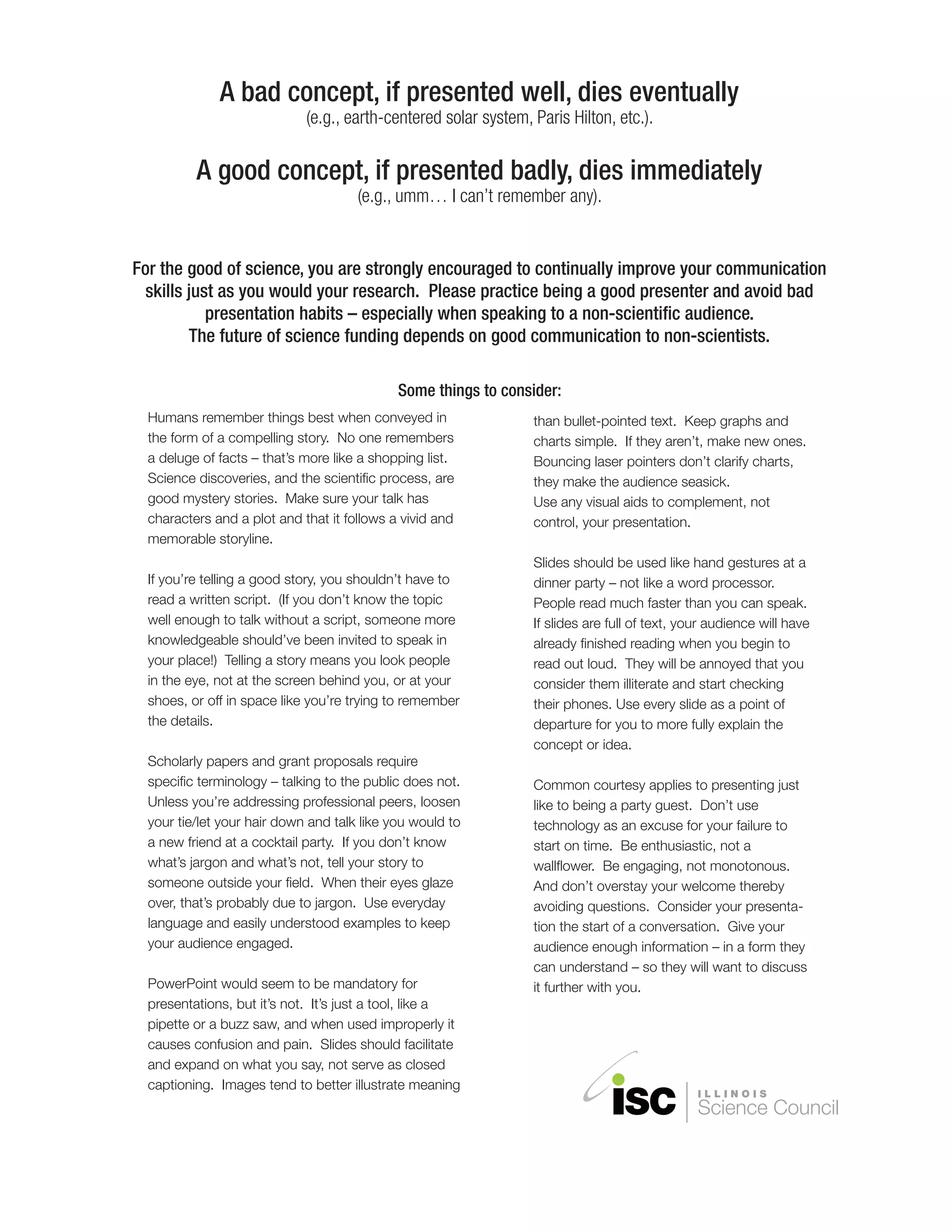 Bad Presentation Bingo Monica Metzler Isc | PDF