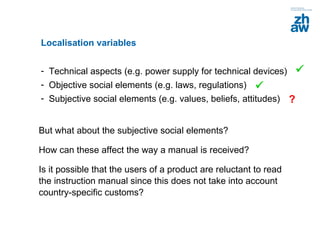 Cultural adaptation of user documentation | PPT