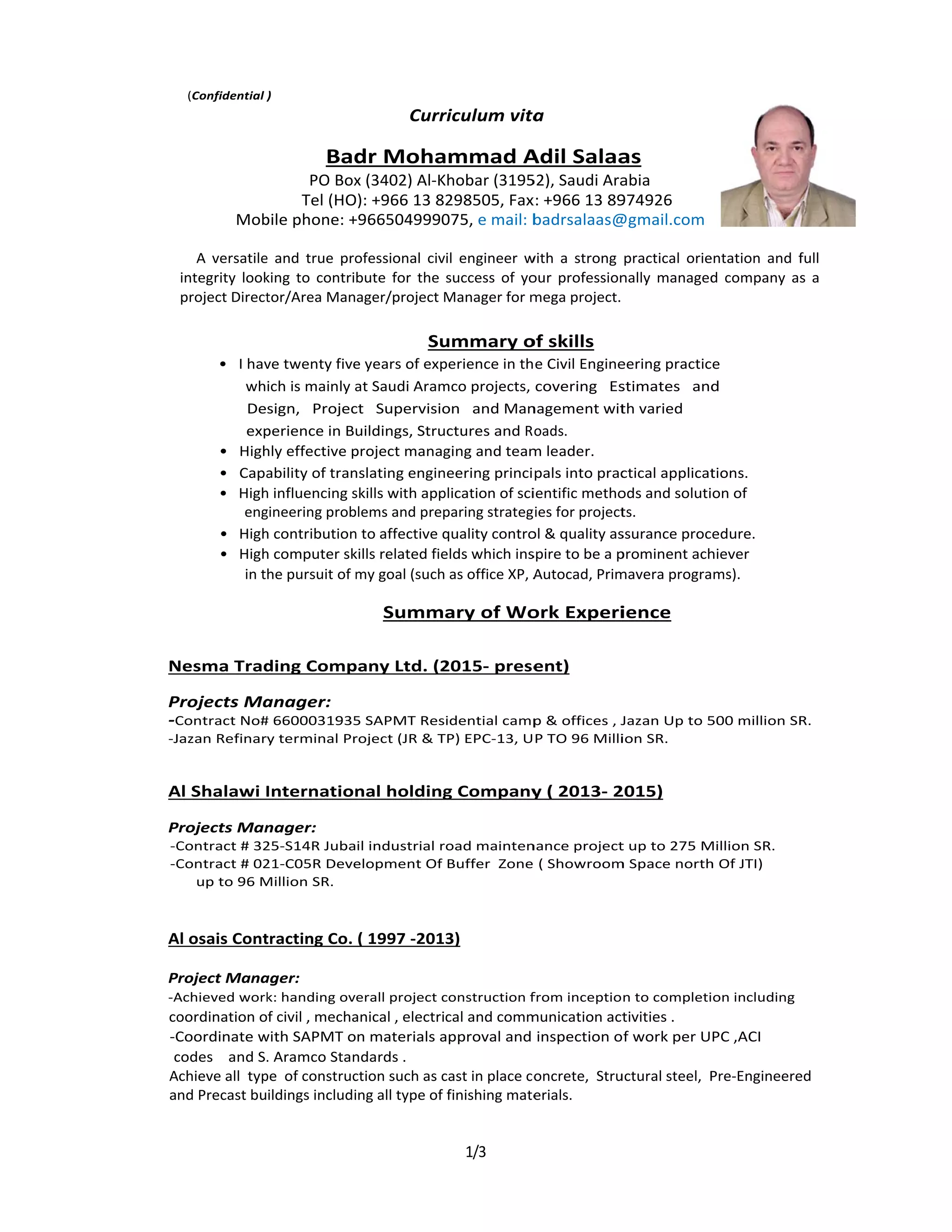 Badr cv | PDF